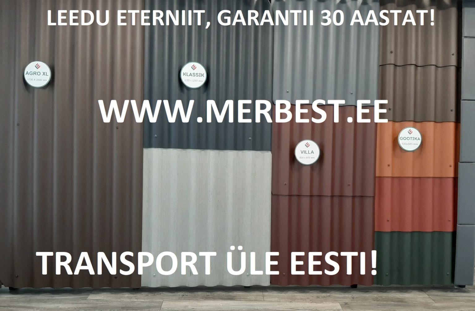 Eterniit ja eterniidi lisatarvikute müük! Eterniitkatus